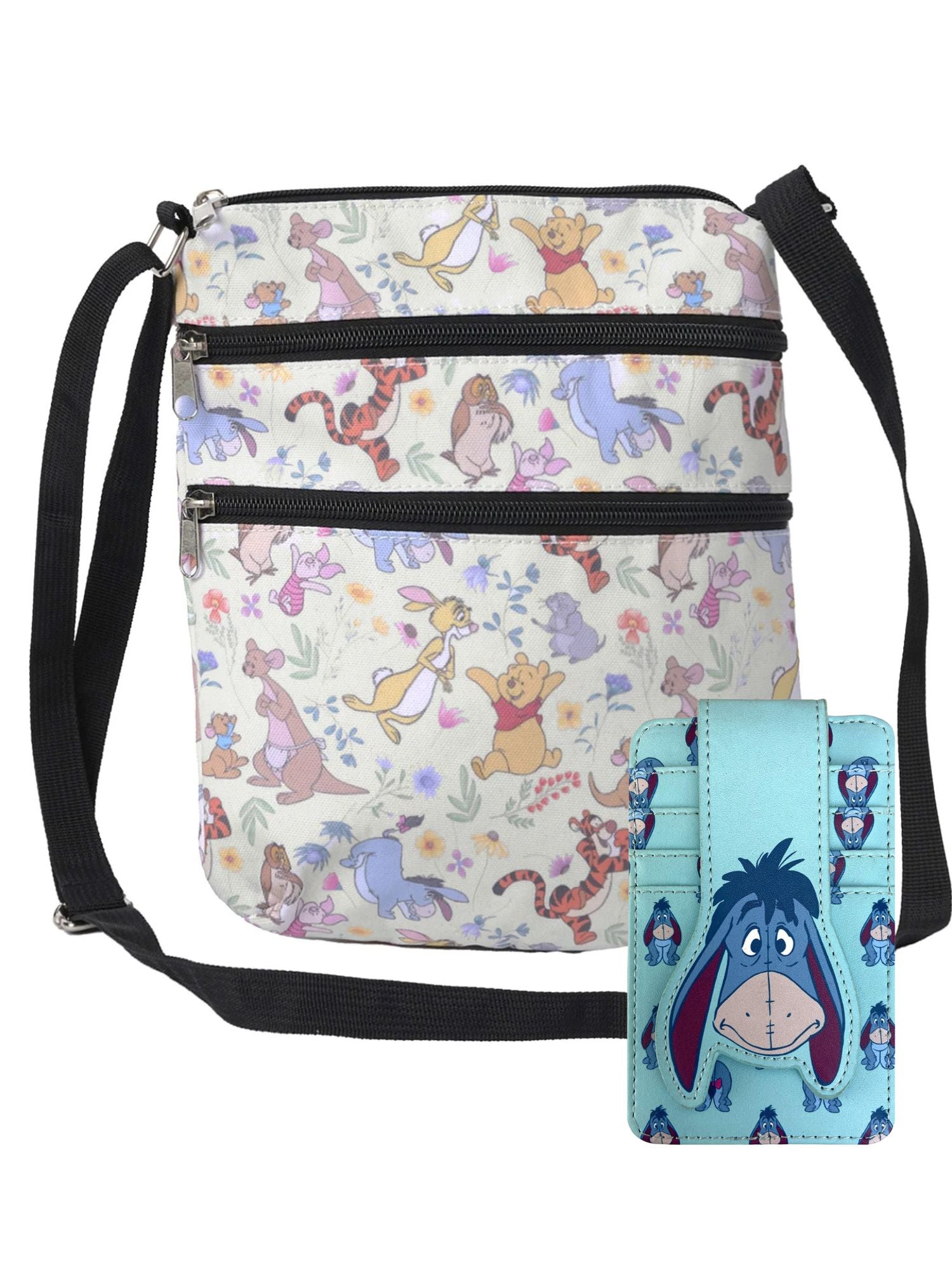 Women's Winnie the Pooh Crossbody Bag & Eeyore Card Holder Wallet 2-Pi ...