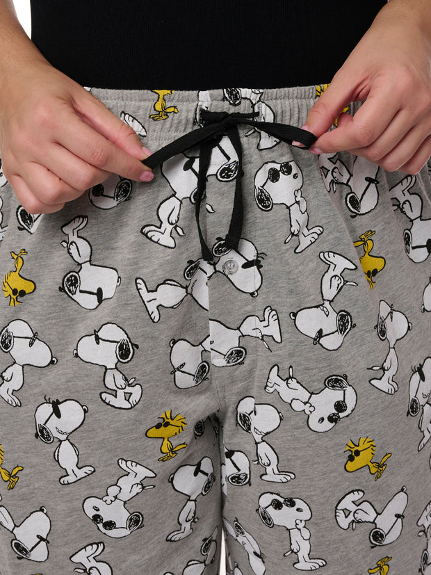 Peanuts Snoopy & Woodstock Women's Pajama Pants Lounge Wear – Open and Clothing