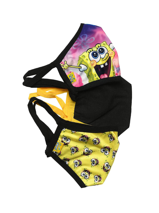 Spongebob Squarepants Patrick Reusable Kids Face Masks Faces 3-Pack Se ...
