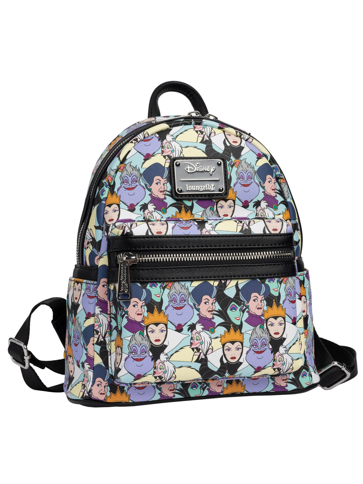 Loungefly x Disney Villains Mini Backpack Handbag All-Over Print Cruel ...